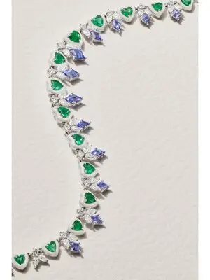 KAMYEN 18-karat White Multi-stone Necklace