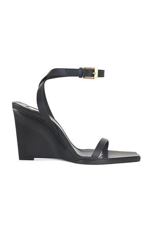 Saint Laurent Wedge Sandal - Nero