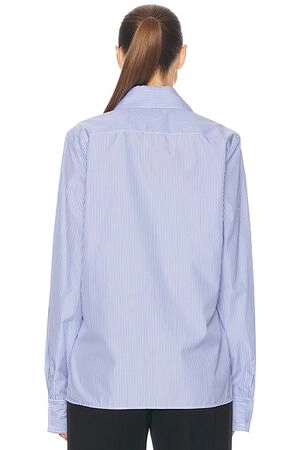 Saint Laurent Button-up Shirt With Embroidered Logo Detail