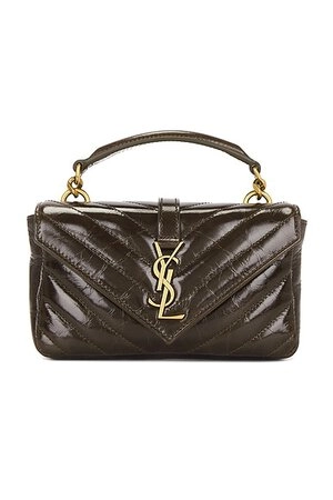 Saint Laurent Mini College Chain Bag - Light Musk