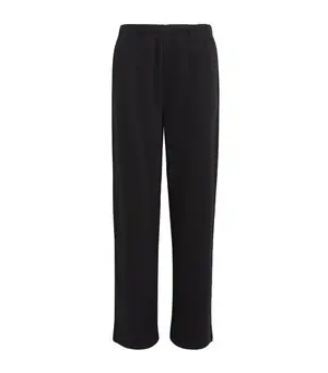 SKIMS Cotton Blend Fleece Straight Sweatpants - Black