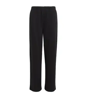 SKIMS Cotton-blend Fleece Straight Sweatpants - Black