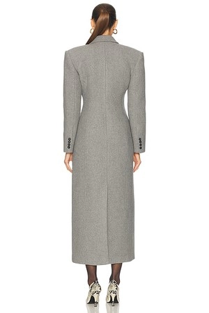 EAVES Yaron Manteco Wool Coat - Light Grey