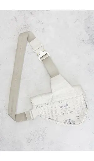 FWRD RENEW Dior Newspaper Saddle Bag