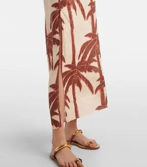 Johanna Ortiz Water Adventure Printed Linen Maxi Dress