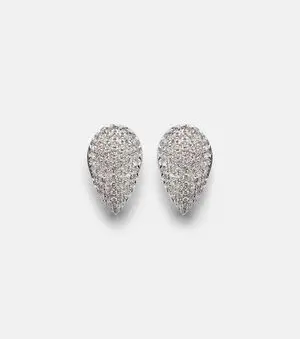 SUZANNE KALAN 18kt White Diamond Stud Earrings - Silver