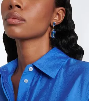 JENNIFER BEHR Justine 18kt Gold-plated Drop Earrings - Blue