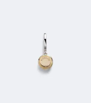 FOUNDRAE Strength Mini 18kt Yellow And White Single Hoop Earring With Diamonds