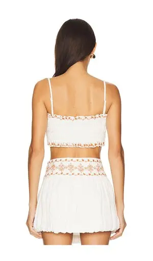 Rococo Sand Smocked Bandeau Top - Ivory
