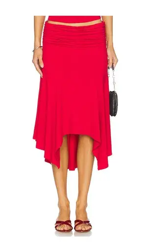 GUIZIO Soffiano Asymmetrical Jersey Skirt