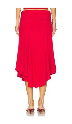 GUIZIO Soffiano Asymmetrical Jersey Skirt