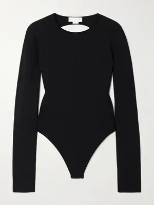 Stella McCartney Open-back Knitted Bodysuit - Black