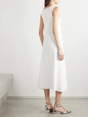 Khaite Keran Stretch-knit Midi Dress - White