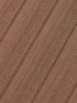 Khaite Cosette Ribbed-knit Top - Brown