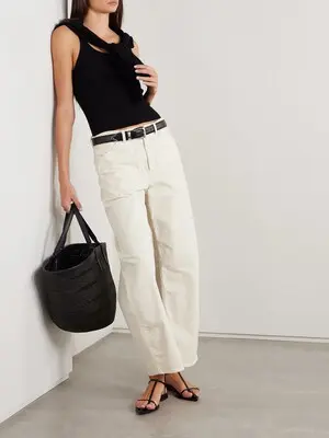 NILI LOTAN Wrenley Ribbed Cotton Tank