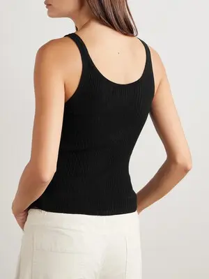 NILI LOTAN Wrenley Ribbed Cotton Tank