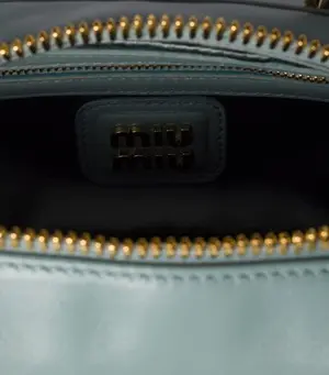 Miu Miu Matelassé Leather Arcadie Top-handle Bag - Green