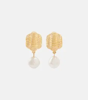 JENNIFER BEHR Asha Faux Pearl Earrings - Gold