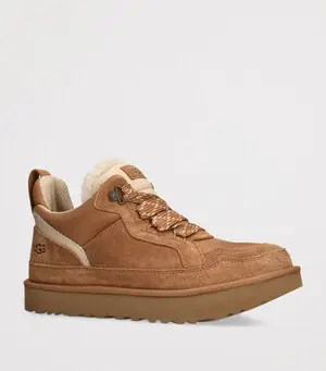 UGG Lowmel Suede Lace-up Sneakers - Beige