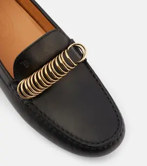 TOD'S Gommino Leather Driving Shoes - Black