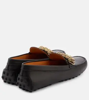 TOD'S Gommino Leather Driving Shoes - Black