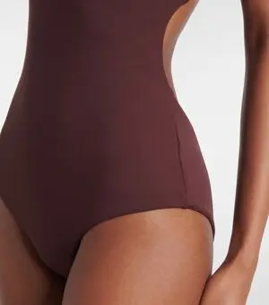 Magda Butrym One-shoulder Swimsuit With Floral Appliqu