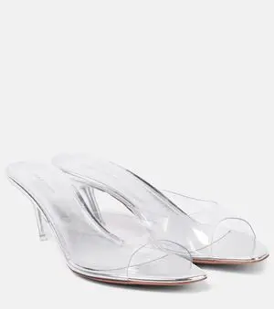 Amina Muaddi Alexa Glass Mules - Transparent