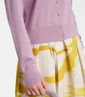 Dries Van Noten Cotton Crew Neck Cardigan