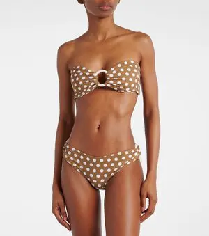 Marysia Coronada Polka-dot Bikini Bottoms