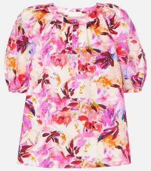 Ulla Johnson Vienne Floral Cotton Blouse - Multicoloured