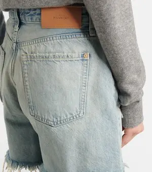 7 For All Mankind Monroe Denim Shorts Light Wash