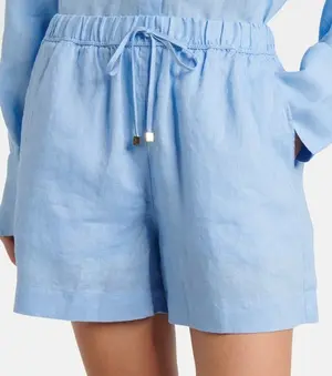 Heidi Klein Linen Shorts - Blue