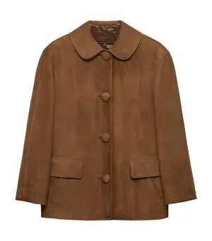 Prada Suede Collared Jacket