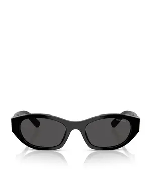 Miu Miu Acetate Square Sunglasses - Black