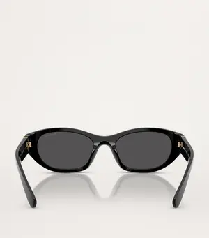 Miu Miu Acetate Square Sunglasses - Black