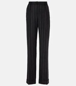 Dolce & Gabbana Striped Wool Tailored Trousers