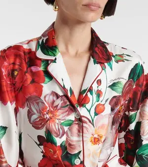 Dolce & Gabbana Floral-print Silk Shirt