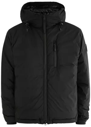 Canada Goose Lodge Hooded Ripstop Shell Jacket - Black