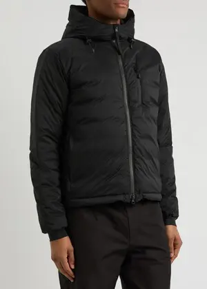 Canada Goose Lodge Hooded Ripstop Shell Jacket - Black