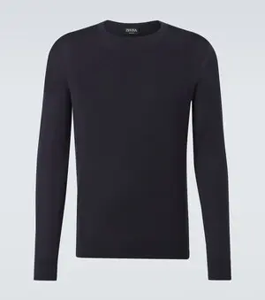 Zegna Cashmere And Silk Sweater - Blue