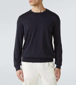 Zegna Cashmere And Silk Sweater - Blue