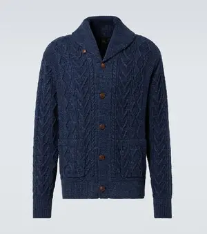 Ralph Lauren Cable-knit Shawl Collar Cardigan - Blue