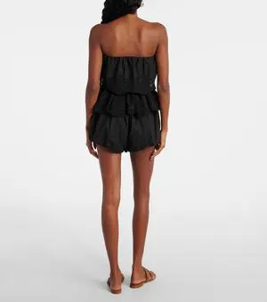 Posse Beryl Peplum Cotton Top - Black