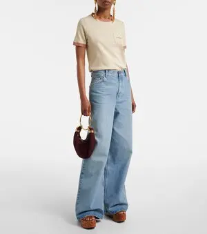 Chloé Maxime Leather Platform Wedges - Brown