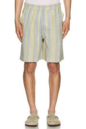 Oas Mist Strata Nicola Linen Shorts - Multi