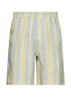 Oas Mist Strata Nicola Linen Shorts