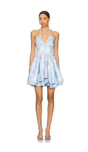 V. CHAPMAN Savannah Mini Dress - Blue