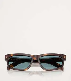 Prada Acetate Rectangle Sunglasses - Brown