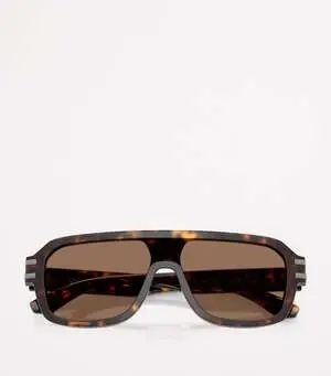 Dolce & Gabbana Oversized Pilot Sunglasses - Brown