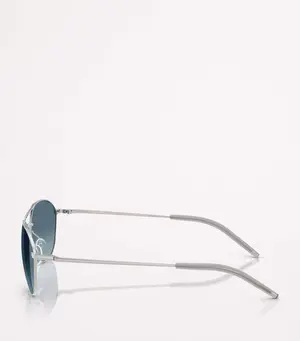 Oliver Spencer Aero Ii Aviator Sunglasses - Silver